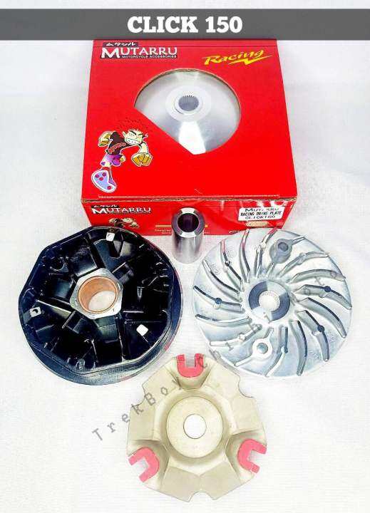RACING PULLEY AND DRIVE FACE SET WITH BLACK PLATE 13.5 DEGREE (CLICK 150i) - MUTARRU | Lazada PH