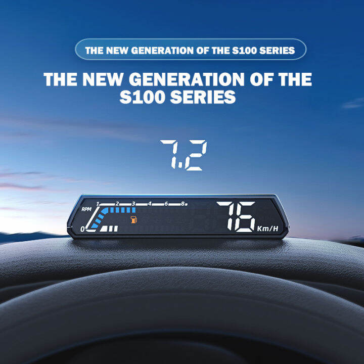 New HUD Car Computer Head-up Display OBD2 Port Multi-function Dual ...