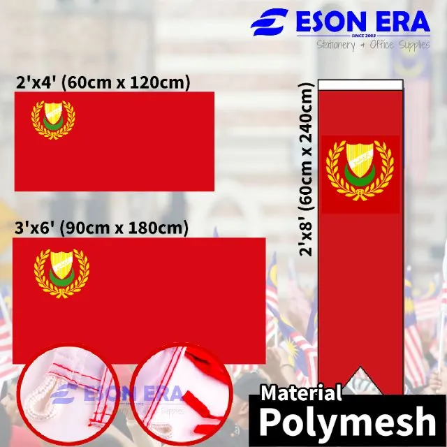 Kedah Flag (Polymesh) High Quality 2x4 / 3x6 / 2x8 Bendera Kedah | Lazada