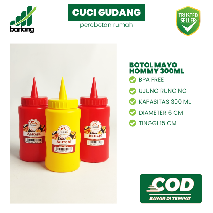 TERMURAH !!! 12PCS Botol Mayo Plastik / Botol Mayones / Botol Kecap ...