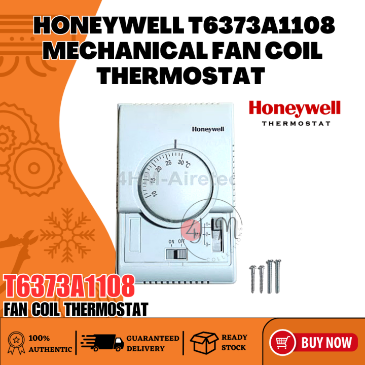 4HMC HONEYWELL T6373A1108 MECHANICAL FAN COIL THERMOSTAT FOR AIR ...