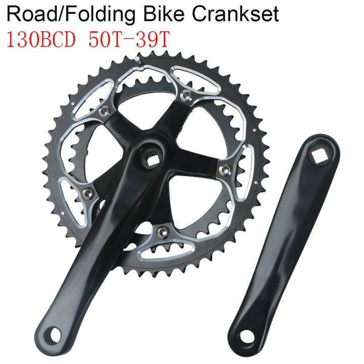 Road Bike Square Hole Crankset 170Mm 130BCD 50/39T Double Chains ...