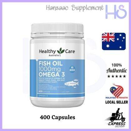 Healthy Care Australia Fish Oil 1000mg Omega 3 - 400 capsules (Exp :Nov ...