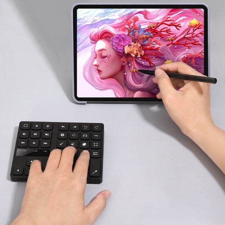 Bluetooth Drawing Keypad Drawing Keyboard 35 Keys Rechargeable Wireless ...