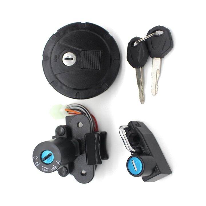 ☁ Motorcycle Ignition Key Switch Fuel Gas Cap Seat Lock Kit Replacement ...