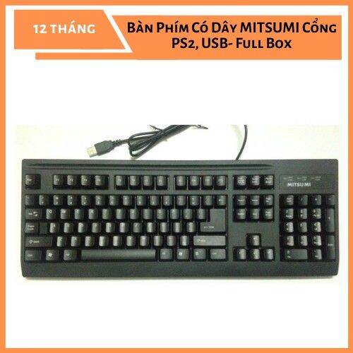 Bàn Phím Có Dây MITSUMI Cổng PS2, USB - Full Box | Lazada.vn