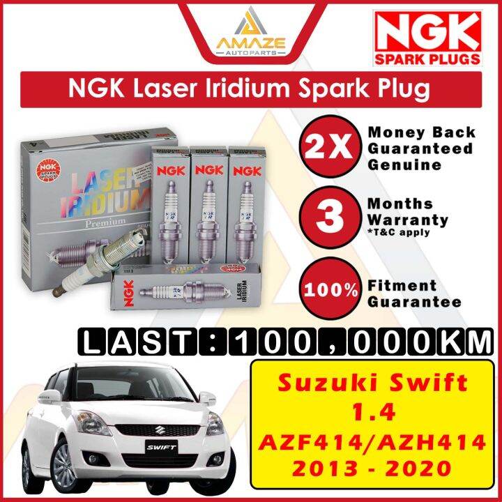 NGK Laser Iridium Spark Plug for Suzuki Swift 1.4 AZF414 / AZH414 (2013 ...