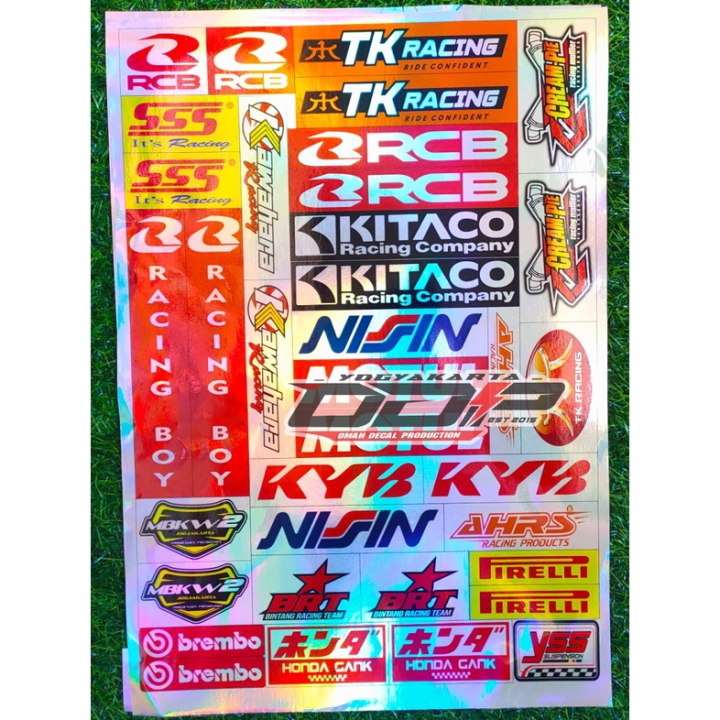 Stiker Murah Sticker Pack sponsor racing brt rcb brembo ktc sticker ...
