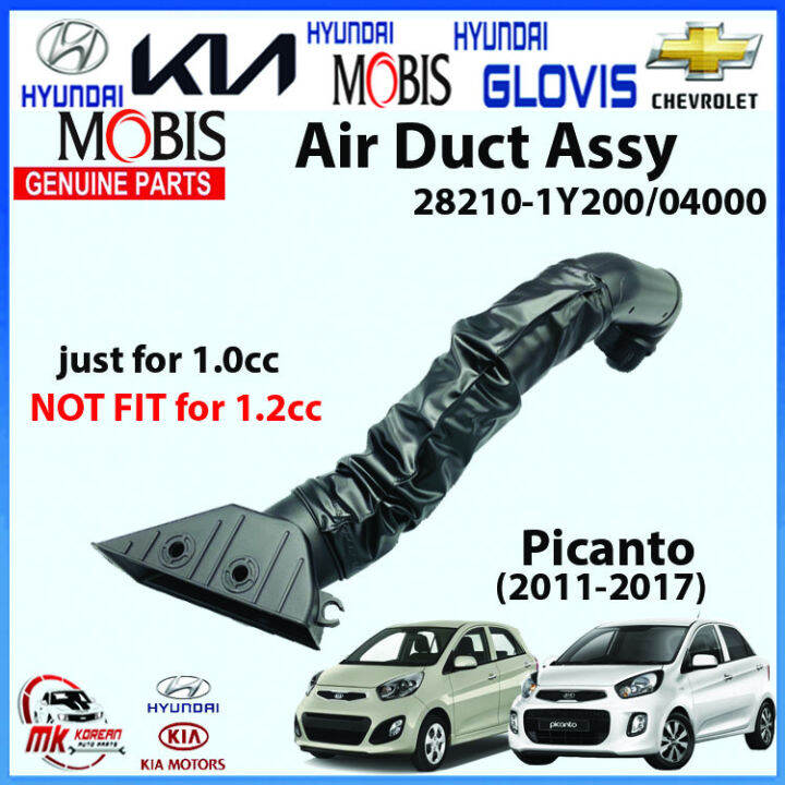 [GENUINE] Air Duct Assy for Picanto(2011-2017). 1.0cc. NOT FIT for 1.2cc. 28210-1Y200. 28210 ...