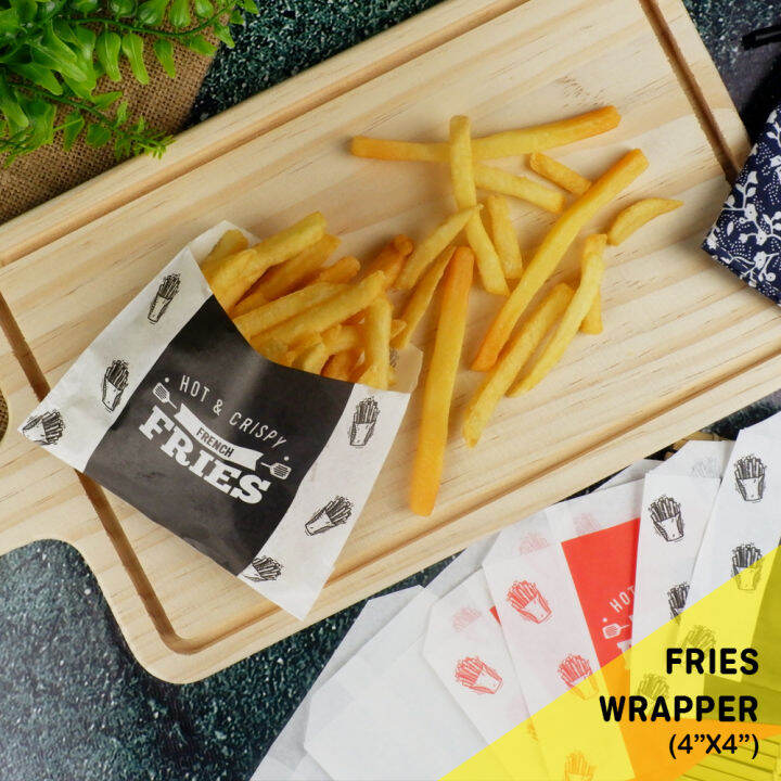 French Fries Wrapper Pouch Greaseproof with Design 100pcs | Lazada PH