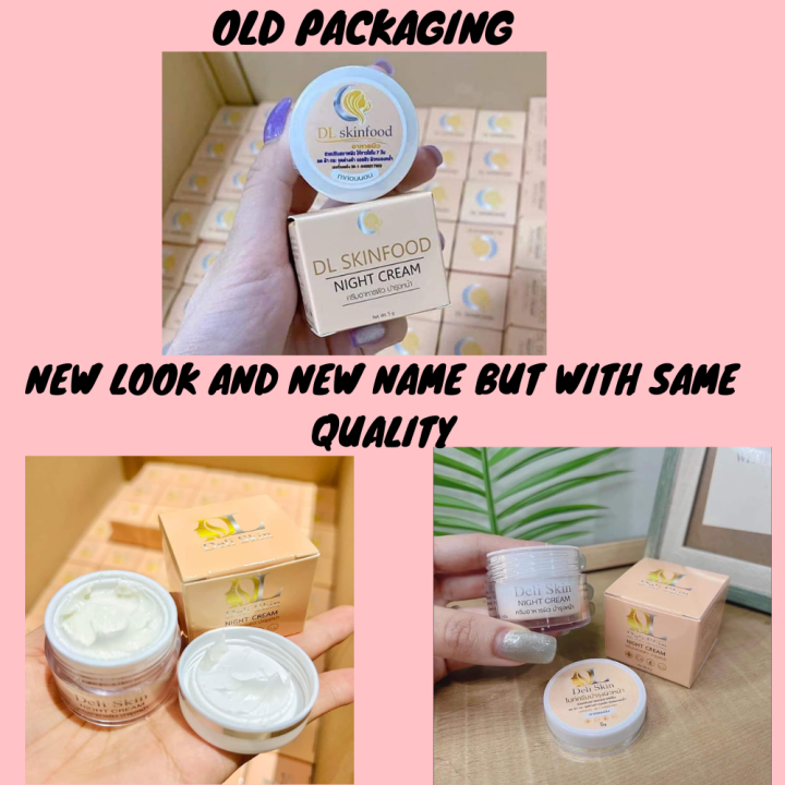 DL SKINFOOD/DELI SKIN NIGHT CREAM FROM THAILAND (5g) / ACNE REMOVER ...