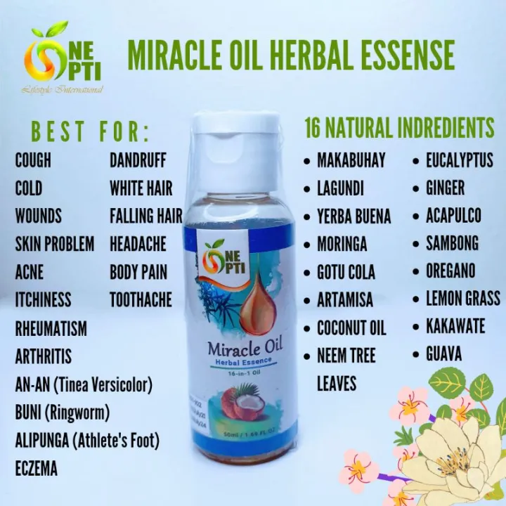 One Opti Miracle Oil Herbal Essence 50ml | Lazada PH