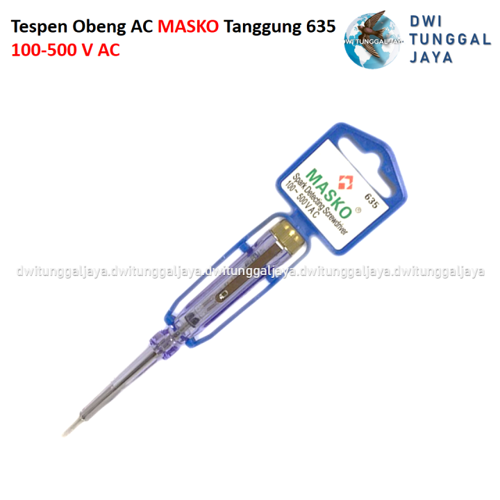 Tespen Listrik MASKO Tanggung Kuat Testpen Obeng Tester 635 | Lazada ...