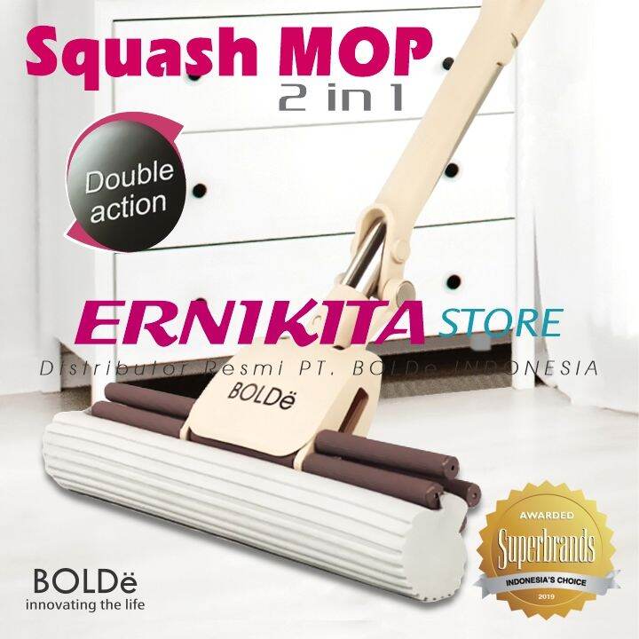 BOLDe SQUASH MOP 2 IN 1 - Alat Pel Modern Lantai dan Jendela | Lazada ...