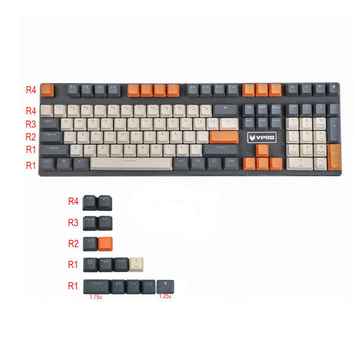 【YMDK/Stocks】 OEM 108 122 Keycap | Dyed Double Shot Backlit Shine ...