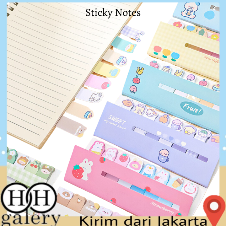 Sticky Notes Karakter 8IN1 Tempelan Kertas Catatan 120 Lembar Pembatas ...