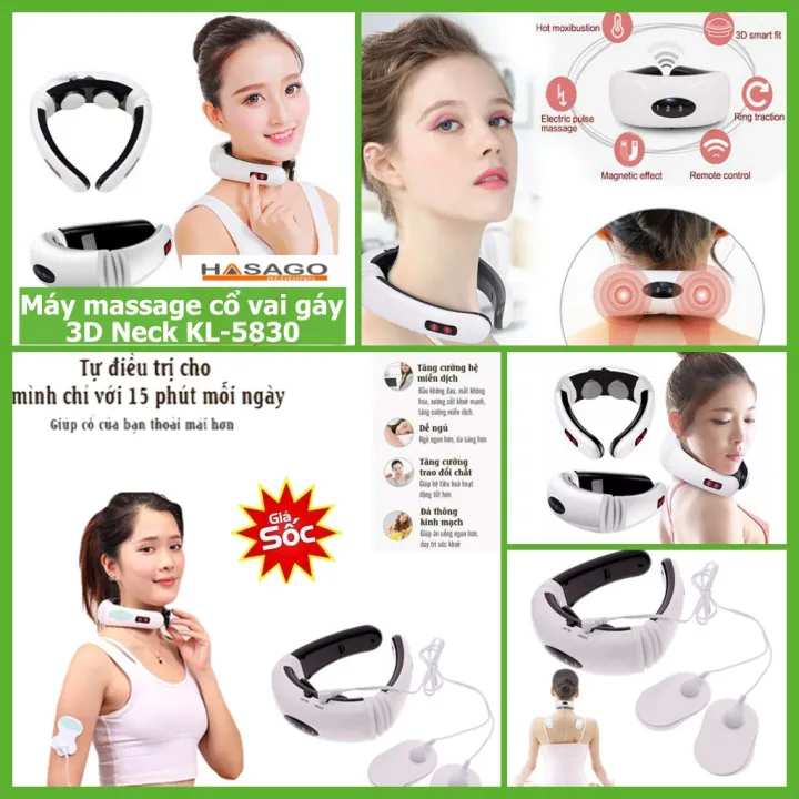 Máy mát xa cổ vai gáy - mat xa massage cổ - Matxa mini giá rẻ 3D Neck ...