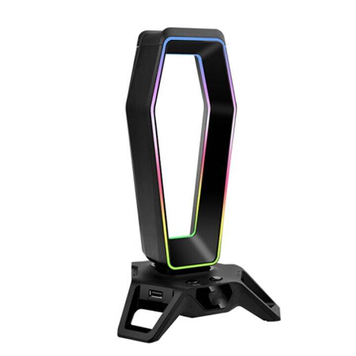 RGB Headset Stand Multi-Functional Headphone Holder Hanger Display ...