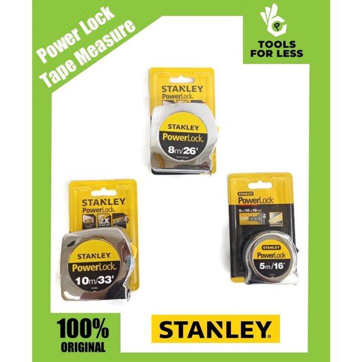 Stanley Power Lock Tape Measure 5 8 10 Meters | Lazada PH