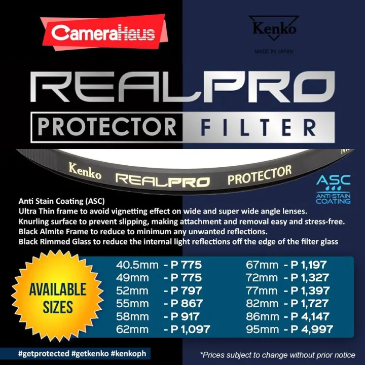 Kenko RealPro Protection Filter 67-ASC | Lazada PH