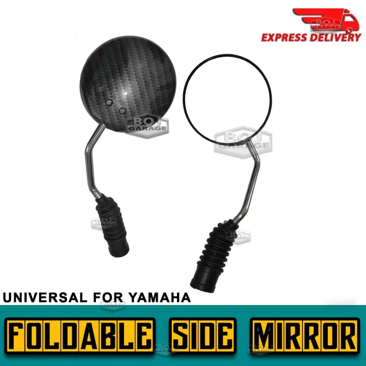 Original HMA Yamaha Foldable Side mirror with carbon skin universal ...