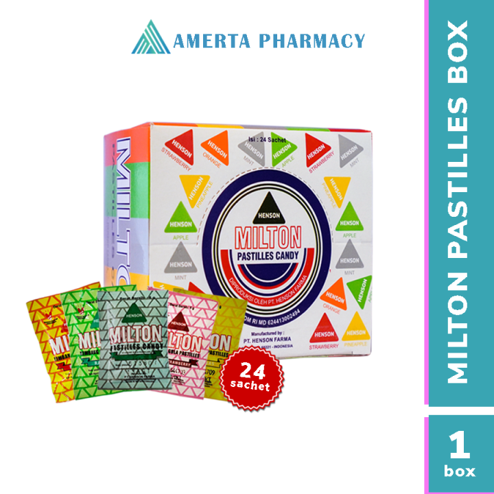 MILTON PASTILLES Permen Milton Pastilles Candy Box Isi 24 Sachet ...