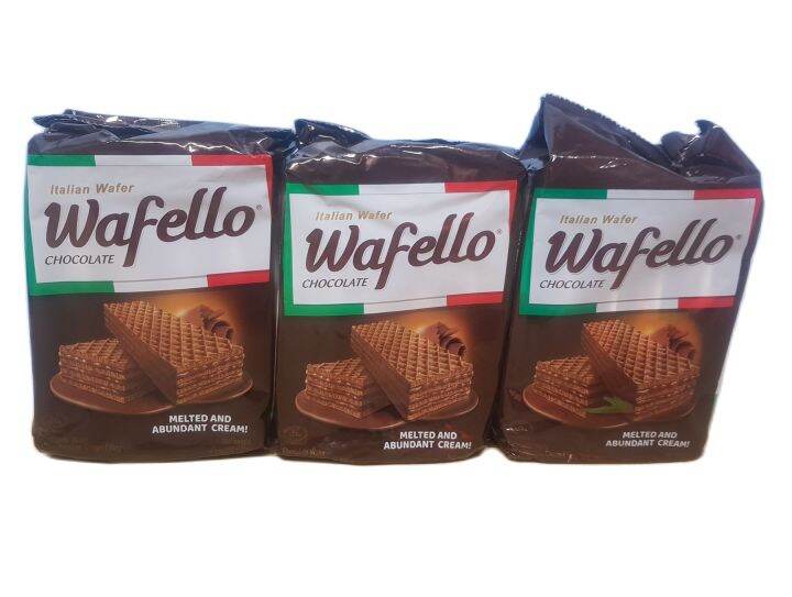 Italian WAFER Wafello Chocolate Flavor (pack of 3 pieces x 210 grams ...