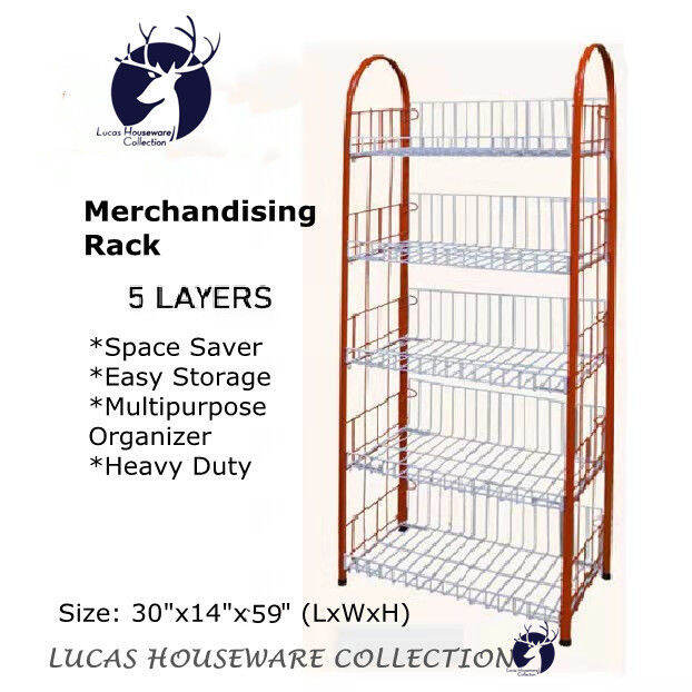 MULTIPURPOSE MERCHANDISING RACK 3 LAYER / 4 LAYER / 5 LAYER ORGANIZER ...