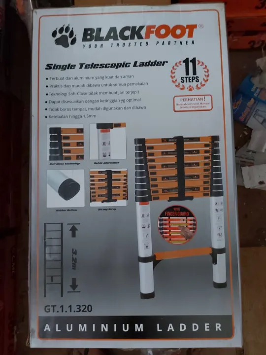 RODA MP - PROMO BLACKFOOT Tangga Lipat Aluminium Teleskopik Single ...