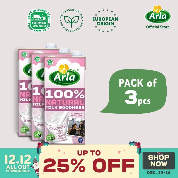 Arla Skimmed Milk 1L 3-Pack | Lazada PH