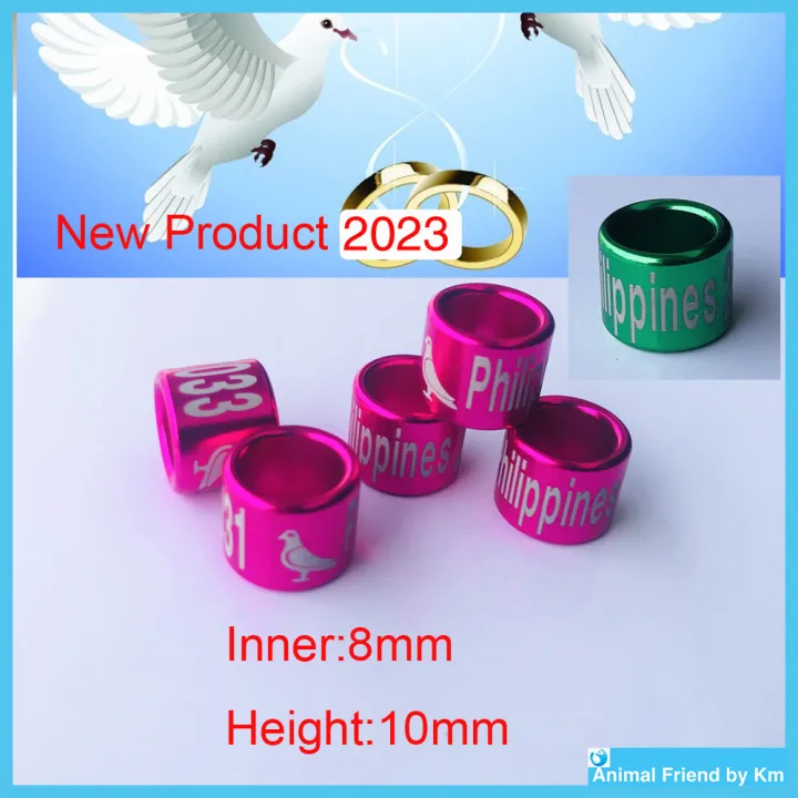 PHA ring 2023 2022 Pigeon ring pink Aluminium Bird Dove Racing Pigeon ...