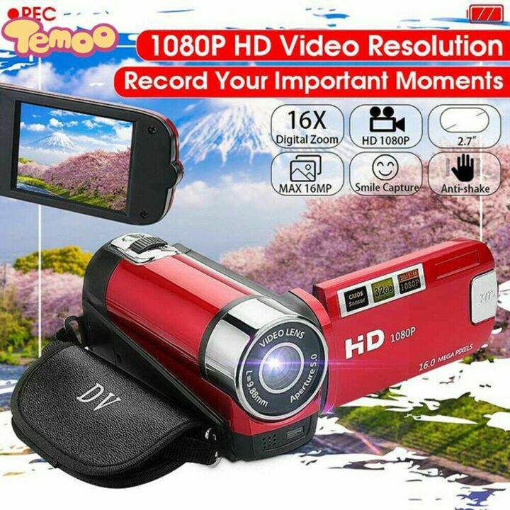 Temoo Full HD 1080P Video Camera Professional Digital Camcorder 2.7 ...