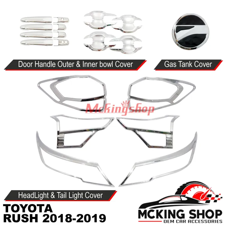 Toyota Rush 2018-2020 Combo Set of Headlight and Tail light Cover ...
