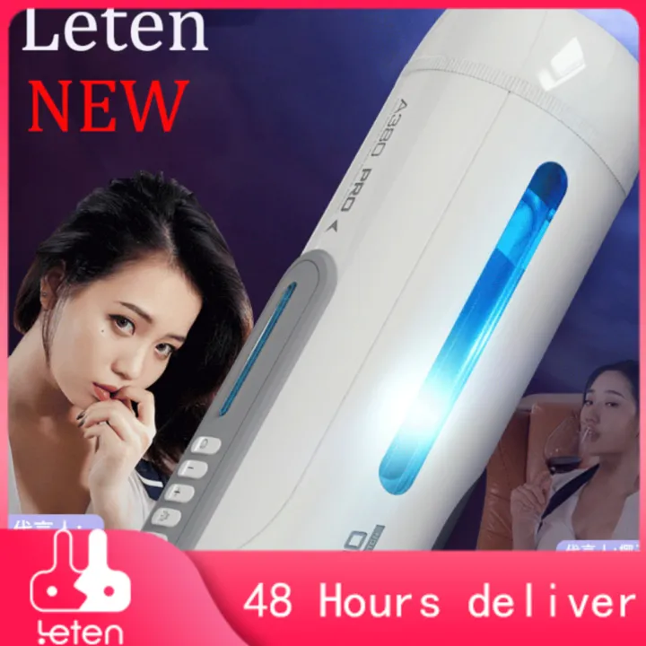 Leten sex toy for male Real air suction male masturbator deep throat vibration automatically ...