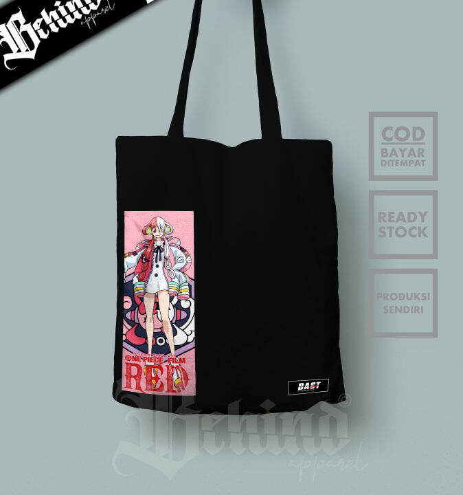 TOTE BAG ANIME TAS RESLETING ONE PIECE RED UTA SEMI KANVAS TAHAN AIR ...