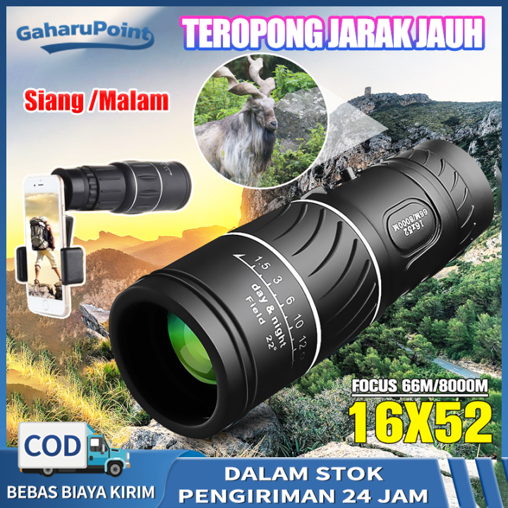 Teropong Monocular Jarak Jauh Malam 66M 8000M/Teropong Jarak Jauh ...