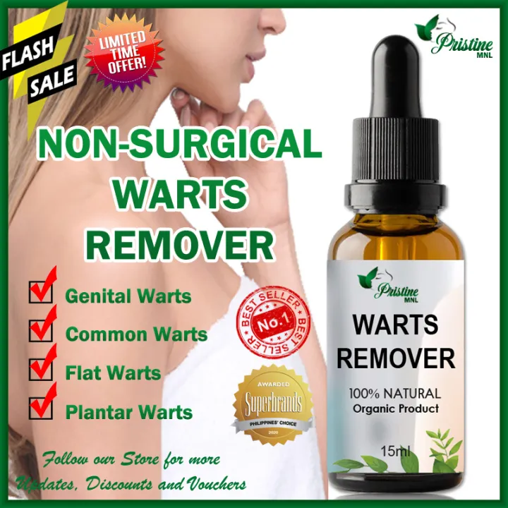 Pristine MNL 100% All Natural and Organic 15ml Warts Remover | Warts Removal | Mole Remover ...