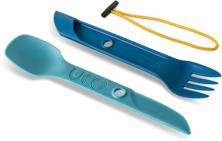 UCO Switch Spork 2 Piece Integrated Camping Utensil Set, Classic Blue ...