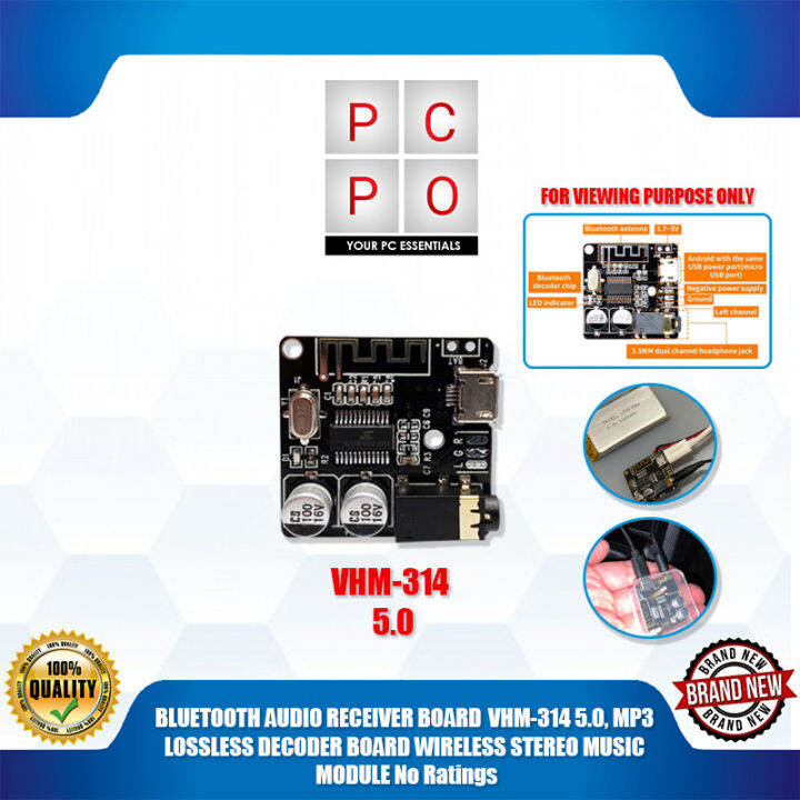 BLUETOOTH AUDIO RECEIVER BOARD VHM-314 5.0, MP3 LOSSLESS DECODER BOARD ...