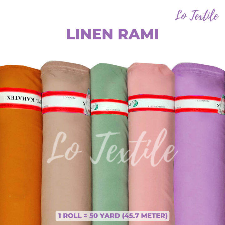 Kain Katun Linen Rami Premium Per Roll | Lazada Indonesia