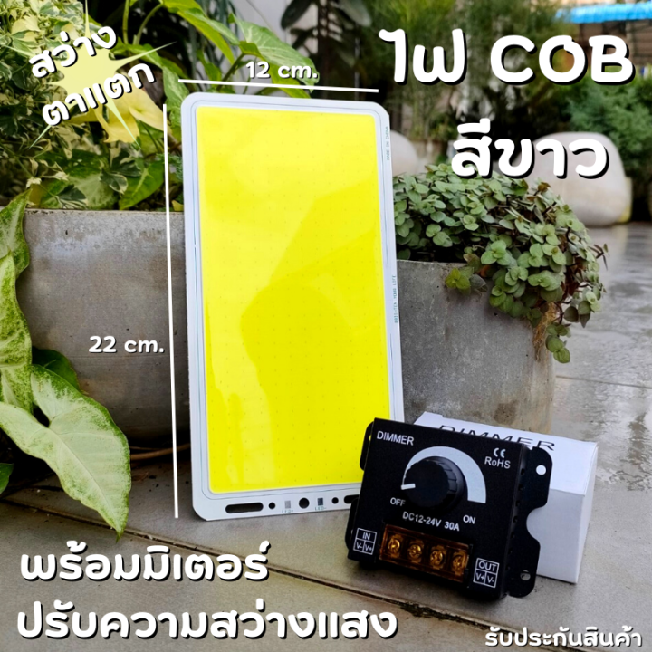 ไฟโซล่าเซลล์ แผงไฟ LED COB DIY 12V 70W (สีขาว) พร้อมมิเตอร์ปรับความ ...