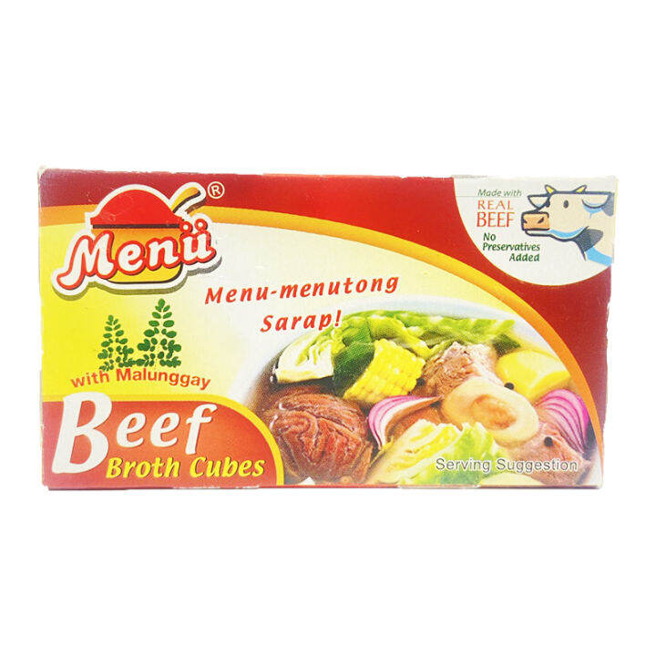 Menu Beef Broth Cubes with Malunggay 60g (10g x 6pcs) | Lazada PH
