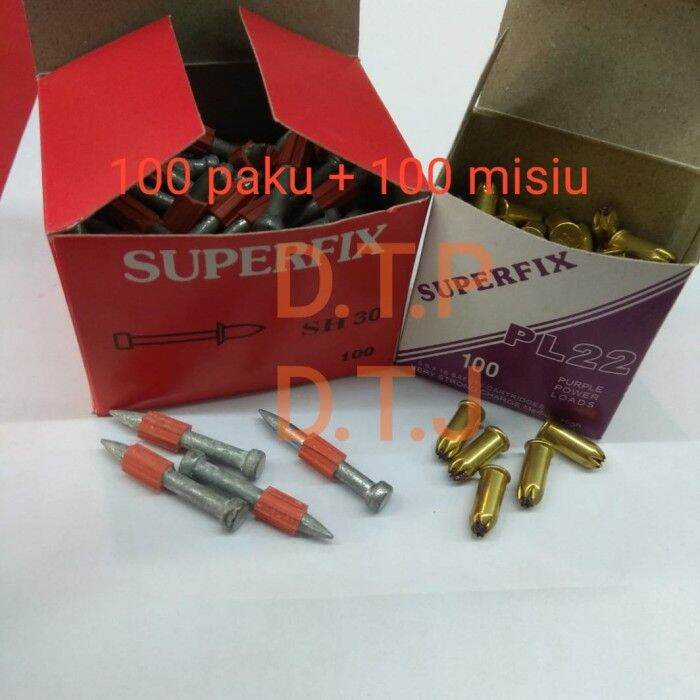 paku ramset 100 set superfix - paku ramset set 100pc superfix dtj | Lazada Indonesia