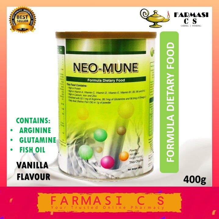 Neo-Mune Formula Dietary Food Vanilla Flavour 400g EXP:05/2026 [ Neomune, Arginine, Glutamine ...