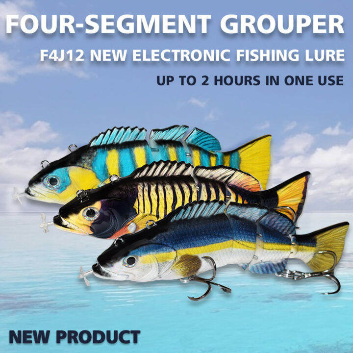 Electric Bait Swimming Robotic Segment Fishing Lure USB Charging Swim ...