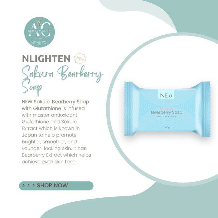 Cheapest NLIGHTEN Sakura Bearberry Soap with Glutathione | Lazada PH