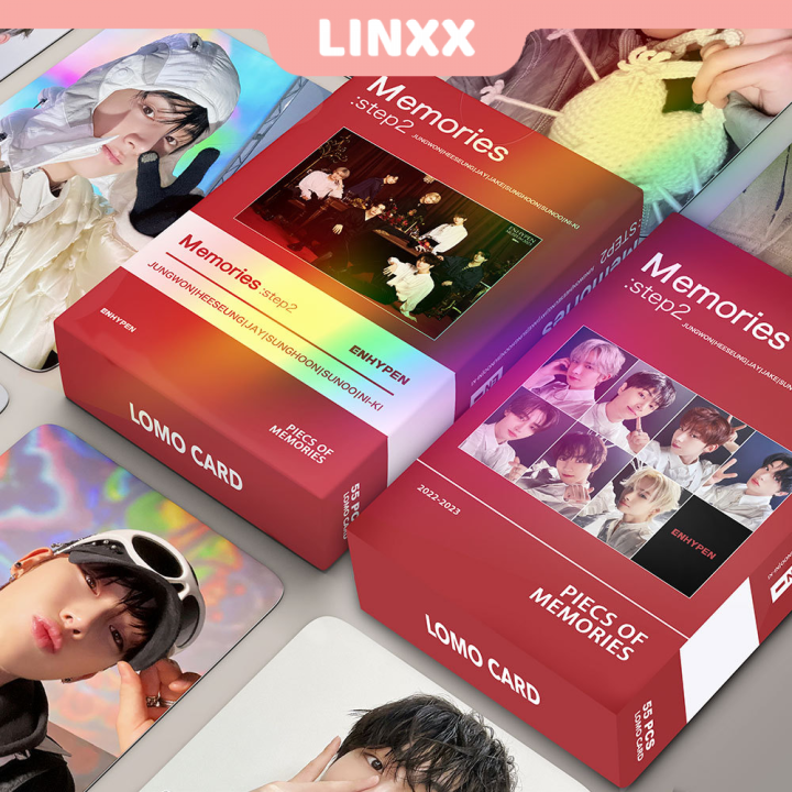 LINXX 55 Pcs ENHYPEN Memories:Step2 Holographic Laser Card Kpop ...