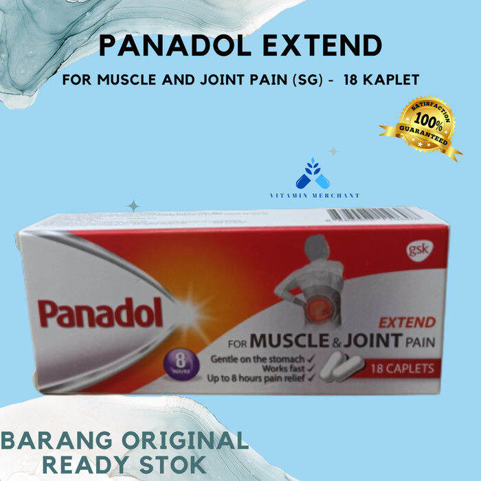 Panadol Extend, 18 tablets for muscle and joint pain (SINGAPORE ...
