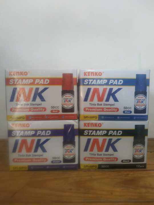 Stamp Pad Ink SPI-50PQ Kenko Tinta Bak Stempel Premium 50cc | Lazada ...