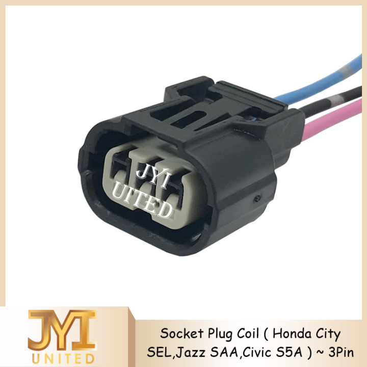 Honda City SEL / Jazz SAA / Civic S5A Ignition Plug Coil 3 PIN Socket ...